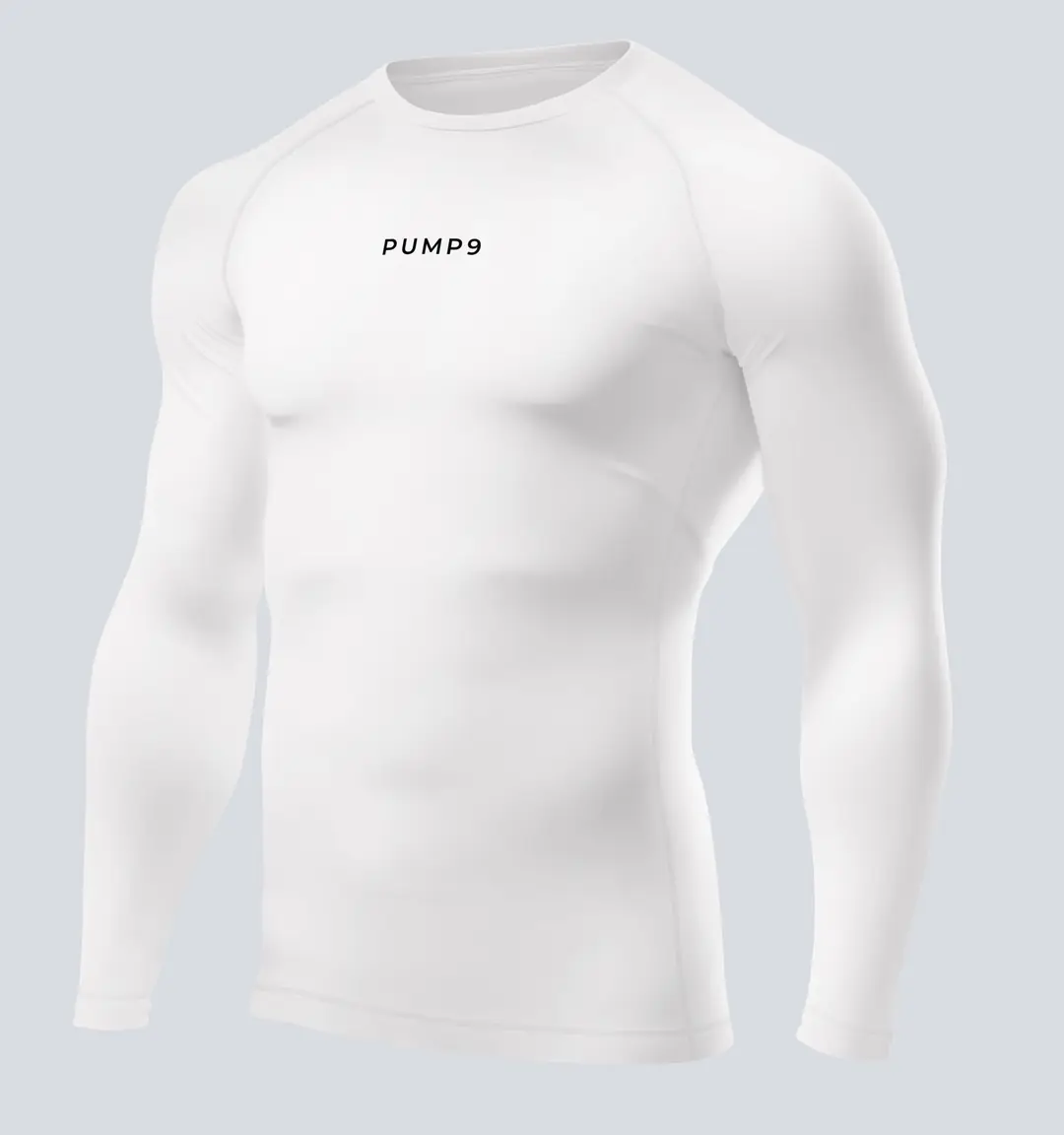PUMP9® - PUMP9 Beyaz Long Sleeve Compression T-Shirt