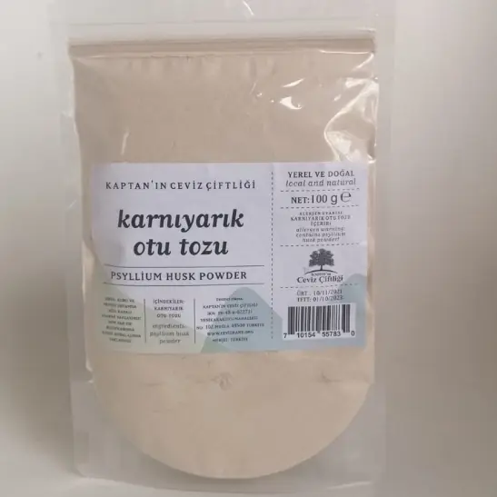 Karnıyarık Otu Tozu- Psyllium Tozu (100 G) - Cevizhane