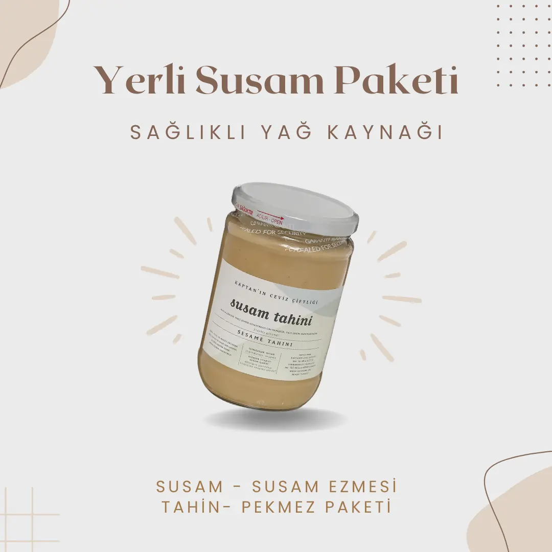Sağlıklı Yağ Kaynağı Yerli Esmer Susam ve Pekmez Paketi