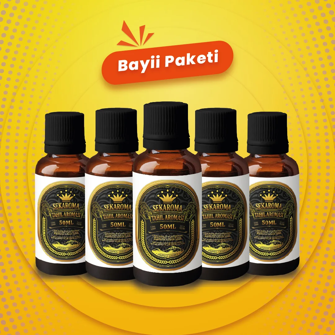Sek Aroma Bayii Paketi 10 adet 50ml 5 litrelik Tahıl Aroması
