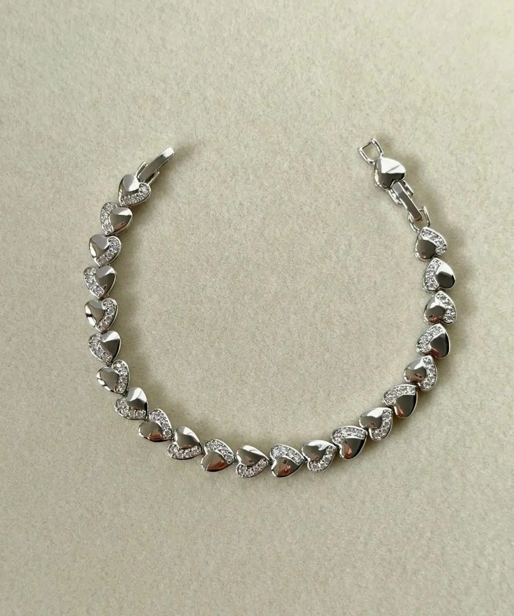 Xuping Kalp Silver Bileklik- Noriva