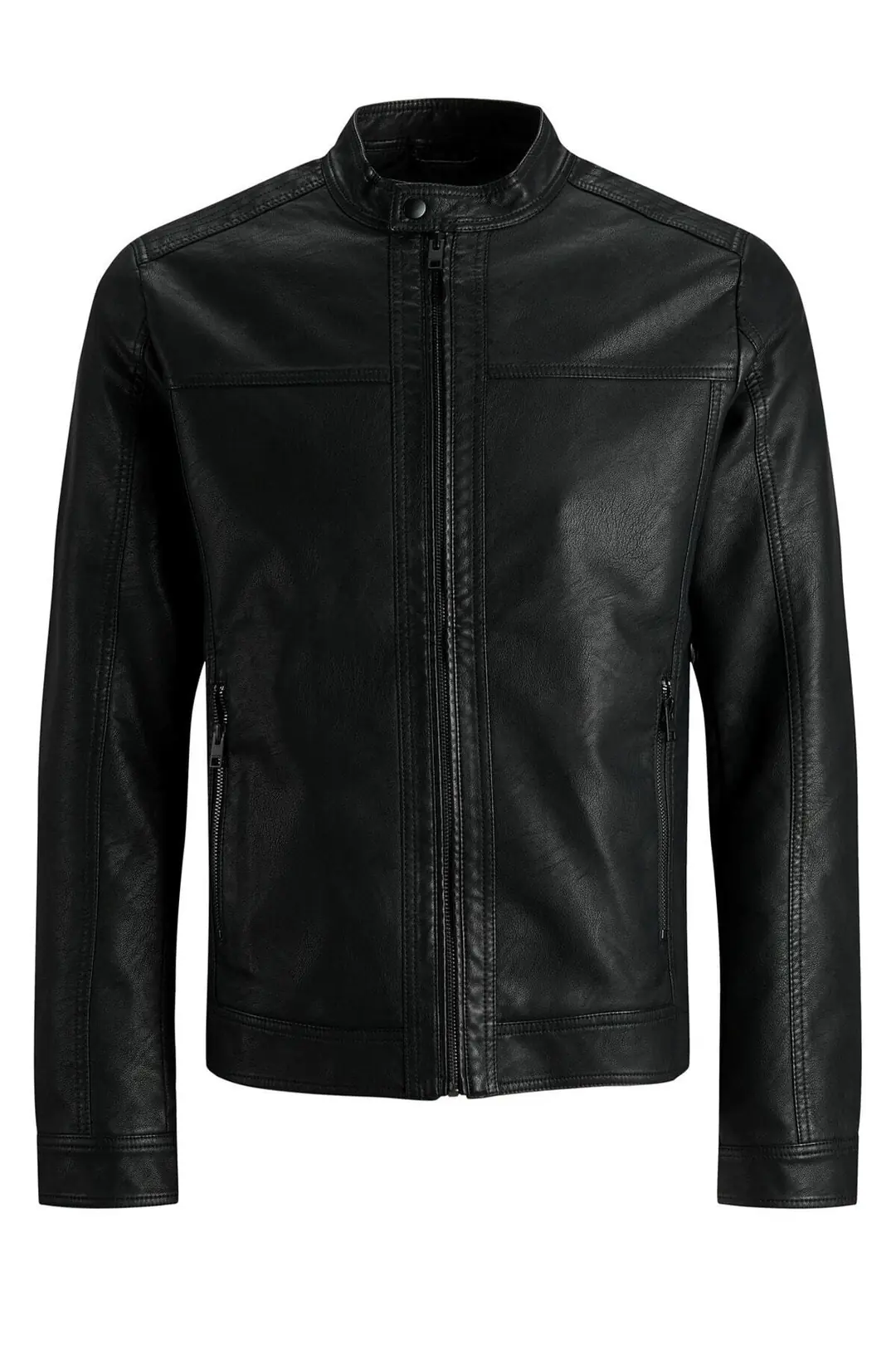 Jack & Jones JJEWARNER JACKET Erkek Siyah Deri Ceket 12182461
