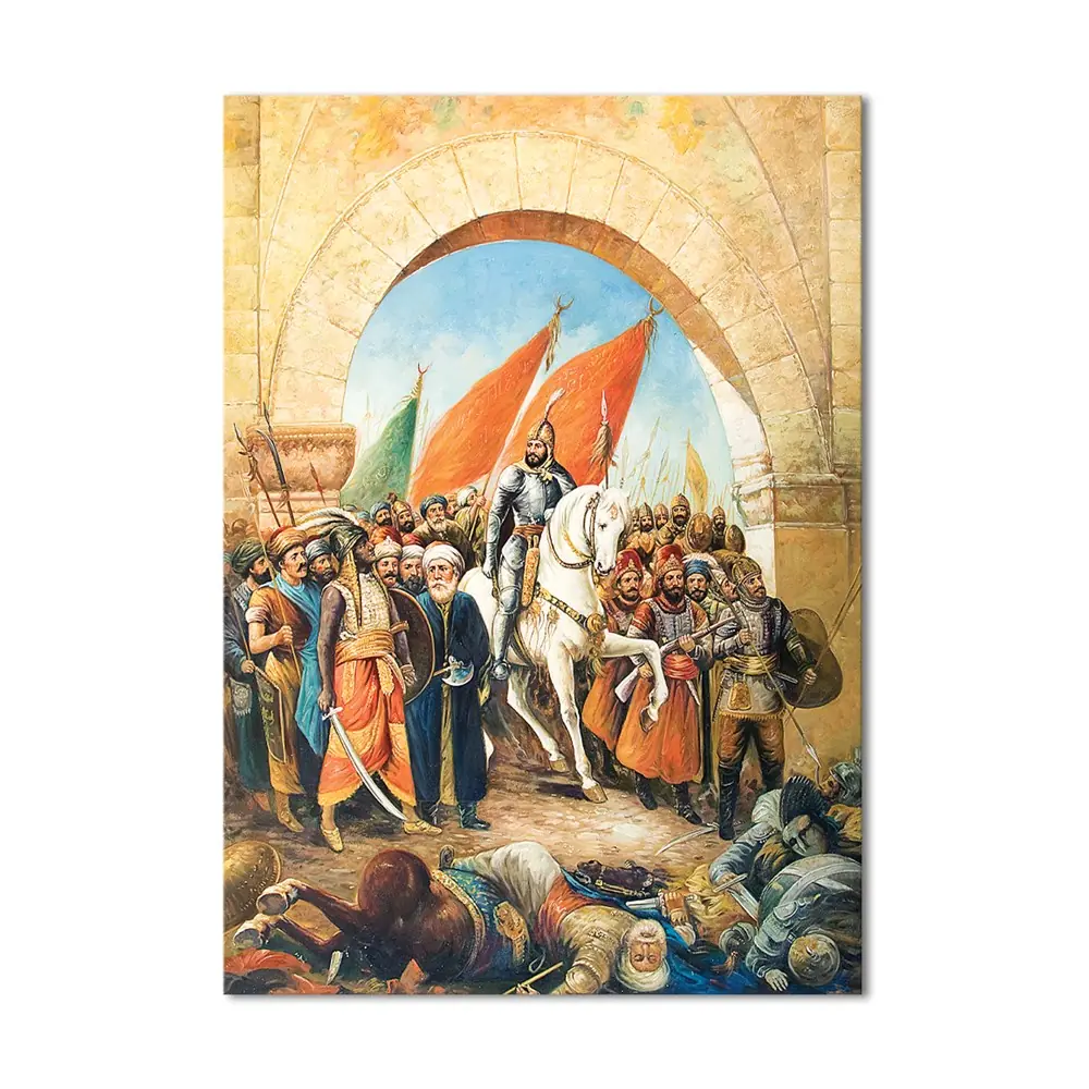 Fatih'in İstanbul'a Girişi Kanvas Tablo - Tablo Plus