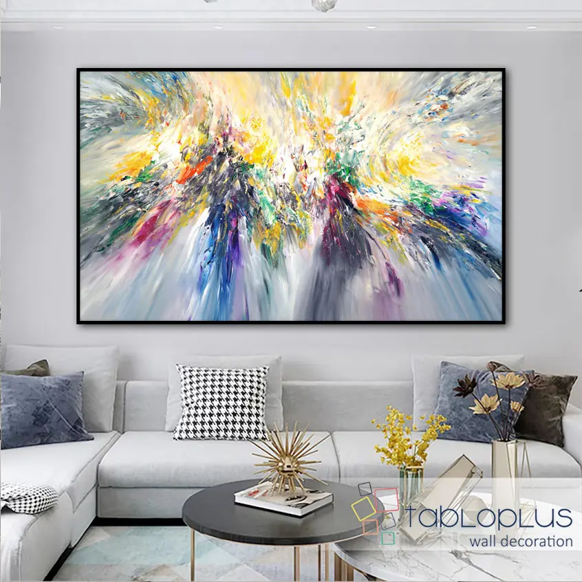 Color Explosion V Yağlı Boya Dokulu Tablo - TabloPlus