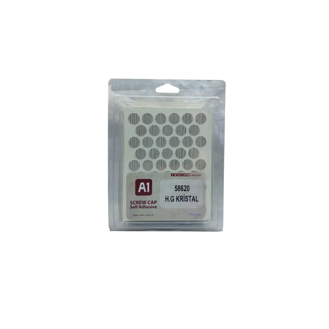 PVC Self-Adhesive Cap with Pattern, 14mm, High Gloss Crystal (STW 20)