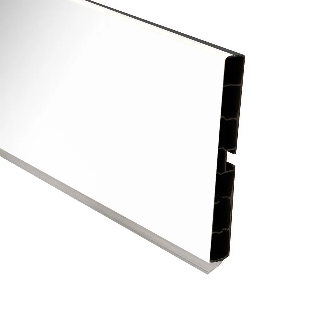 Base PVC Profile 100mm High Gloss White