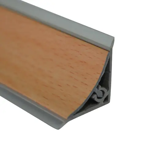 The PVC Baseboard Profile Inner Concave Coated Beech