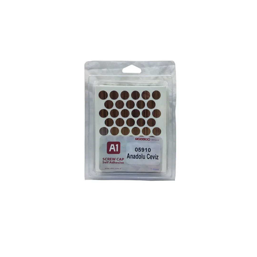 PVC Self-Adhesive Cap Patterned 14mm Plain Surface Anatolian Walnut ...