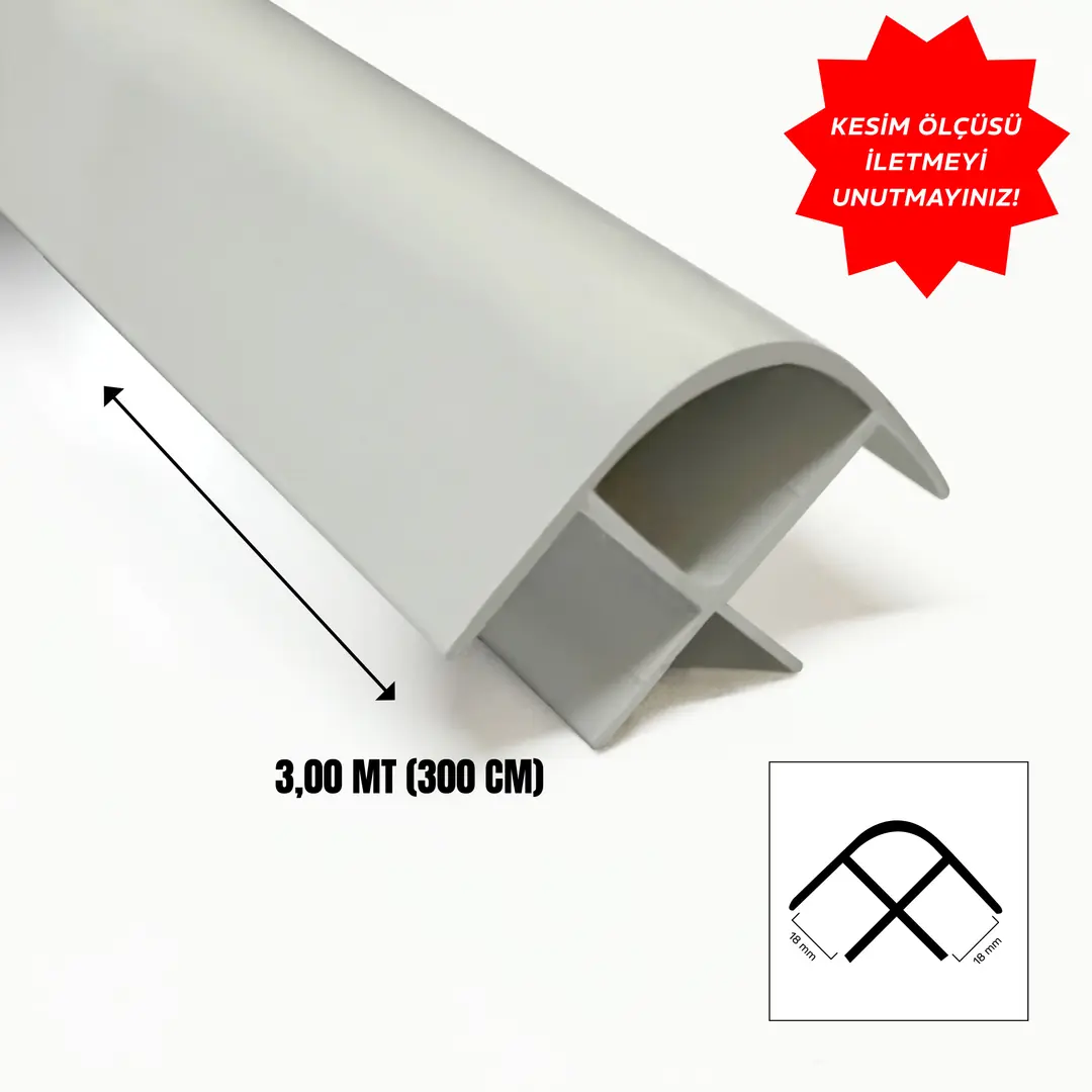 PVC 18mm Fixed Corner Return Profile 3m White