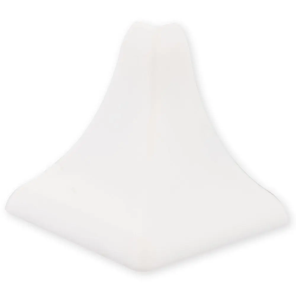 Baseboard PVC Fitting Internal Concave External Corner Plain White"