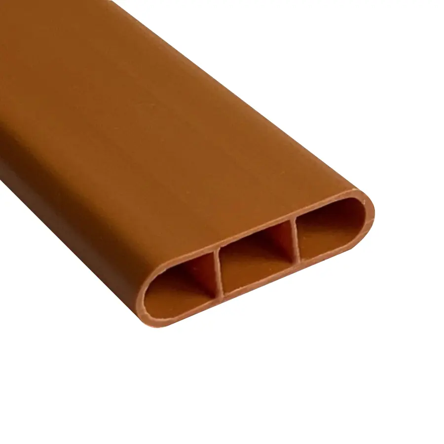 Hard PVC Profile Crib Oval Straight Beech