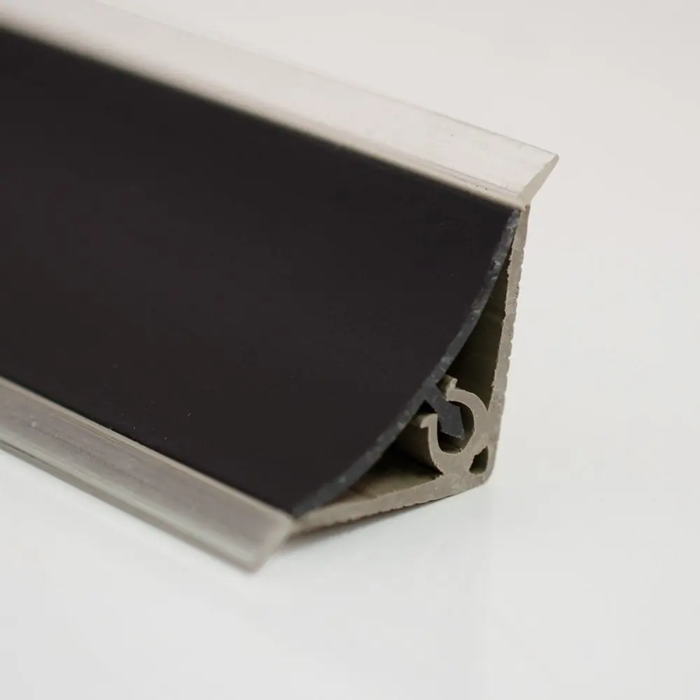 The PVC Baseboard Profile Inner Concave Straight Black