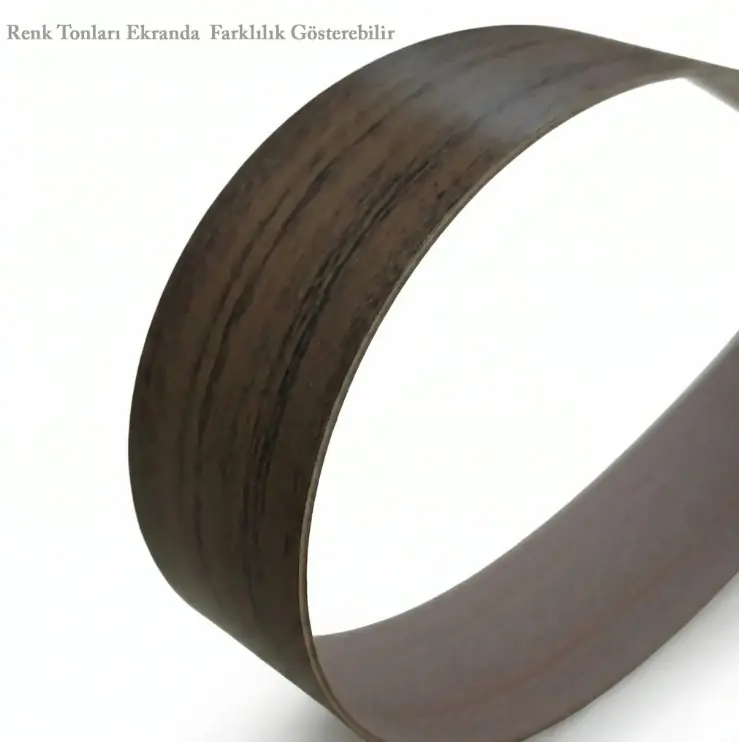 PVC Edge Banding Patterned 22X0.40 mm Plain Surface Stw 72 Grained Walnut