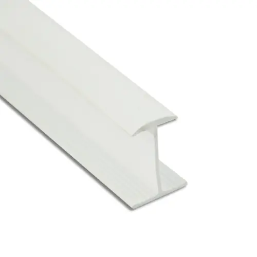 Hard PVC Joining Profile H18mm Plain White
