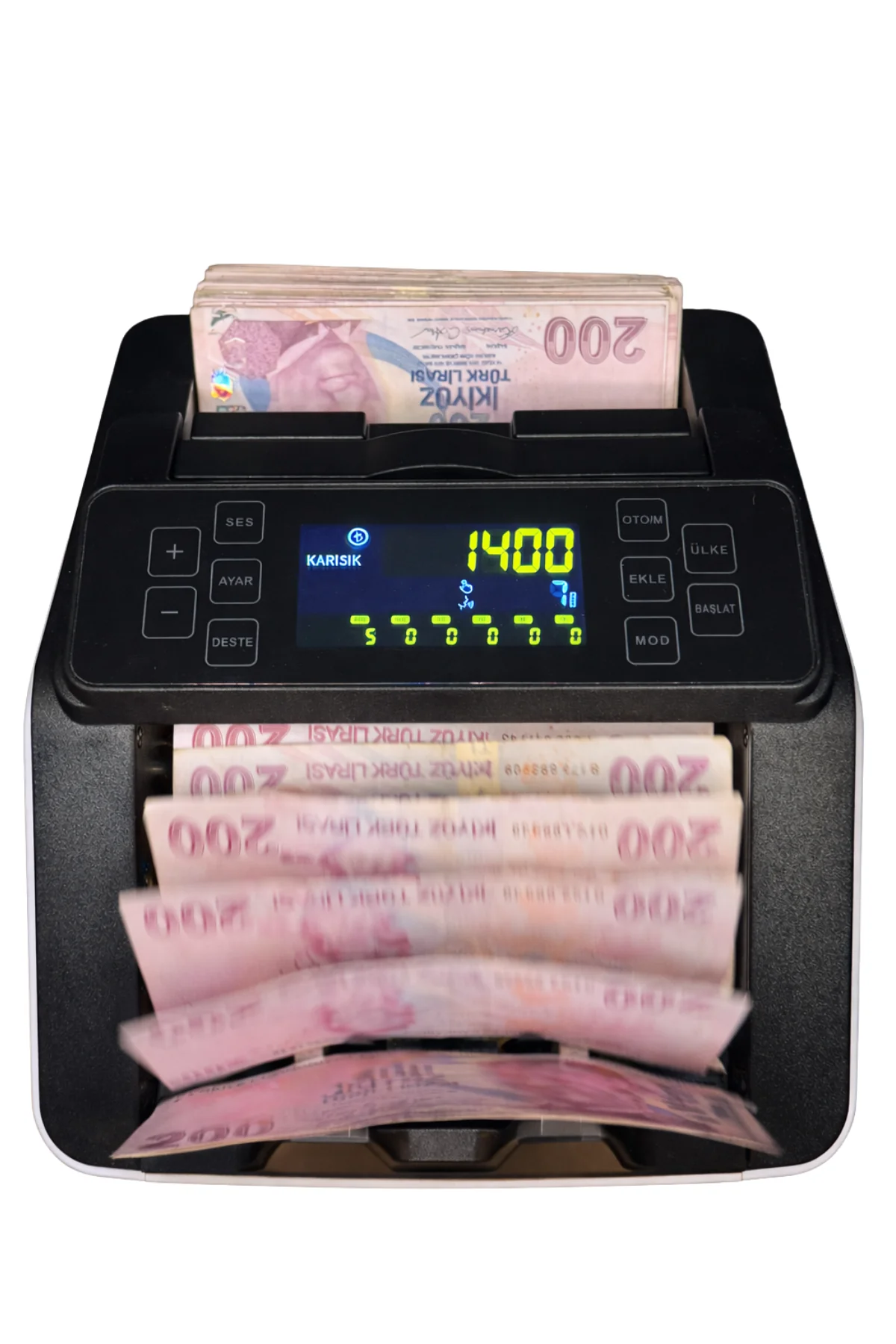 Sesli Karışık Para Sayma Makinesi MIX 70, Tl Ve Euro Karışık Sayım ...