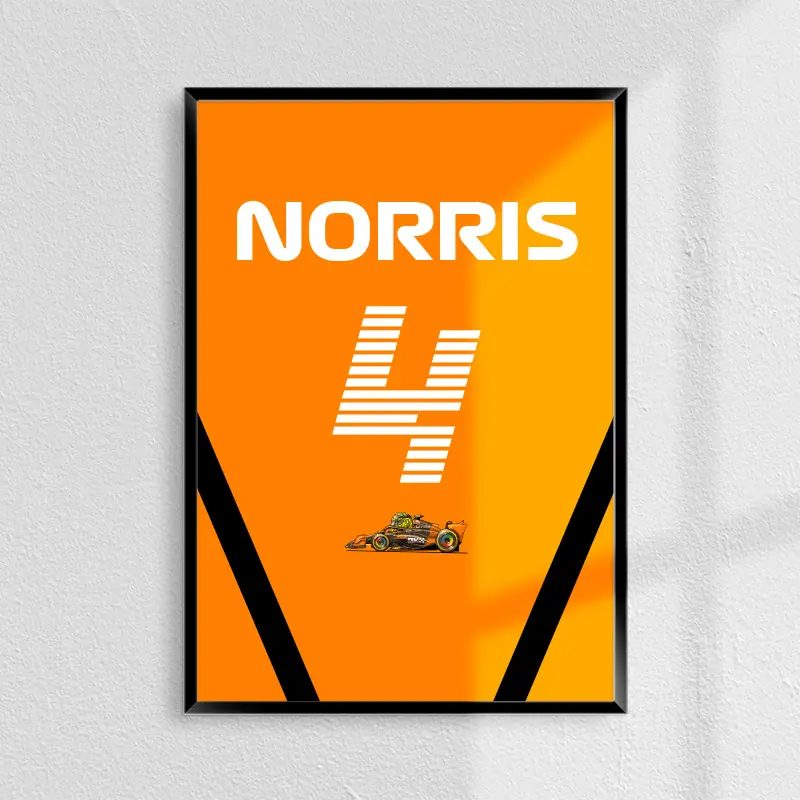 Lando Norris 4 Poster - Sekiz8Numara
