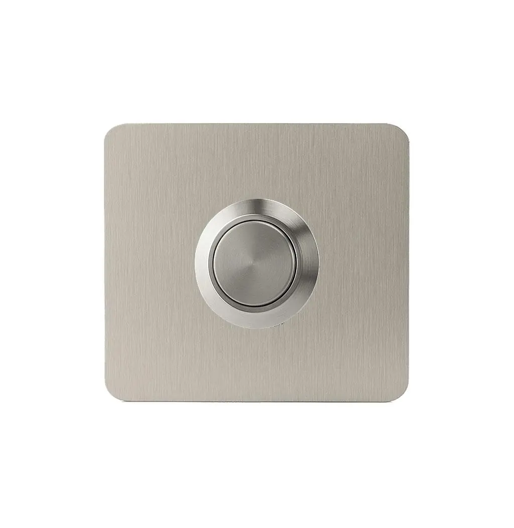 Algatec Paslanmaz 304 Kare Zil butonu 52x52mm
