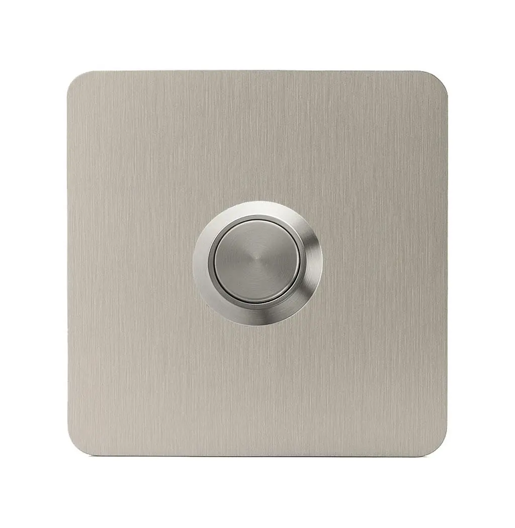 Algatec Paslanmaz 304 Kare Zil butonu 70x70mm