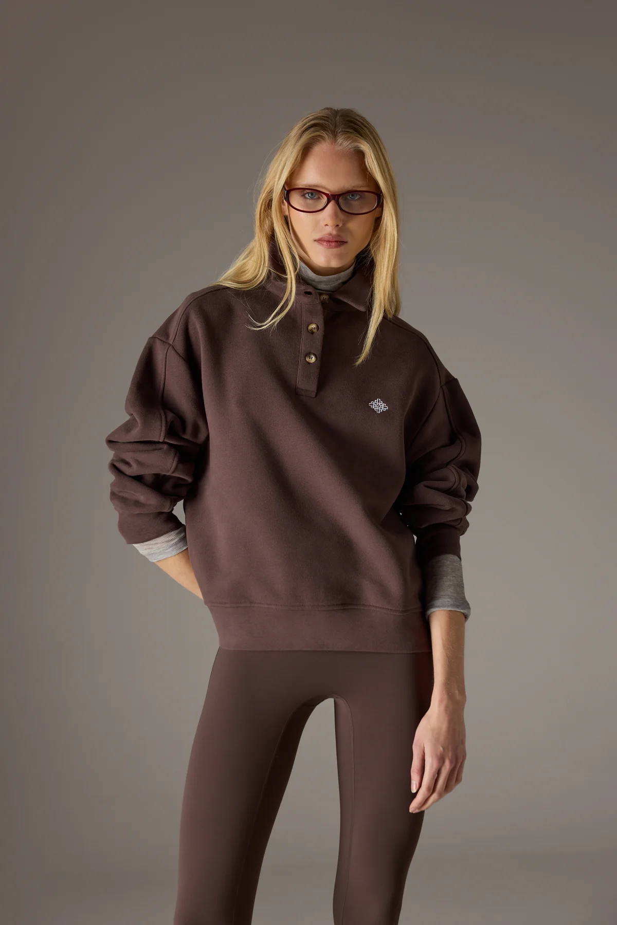 TCC Chocolate Polo Yaka Sweatshirt | 3.800₺ yerine 1.250₺ | NANIM