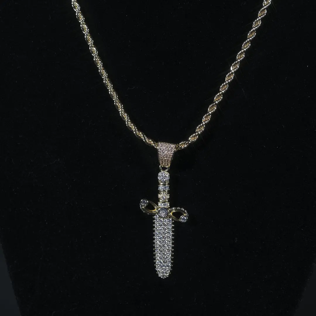 Iced Out Sword Gold