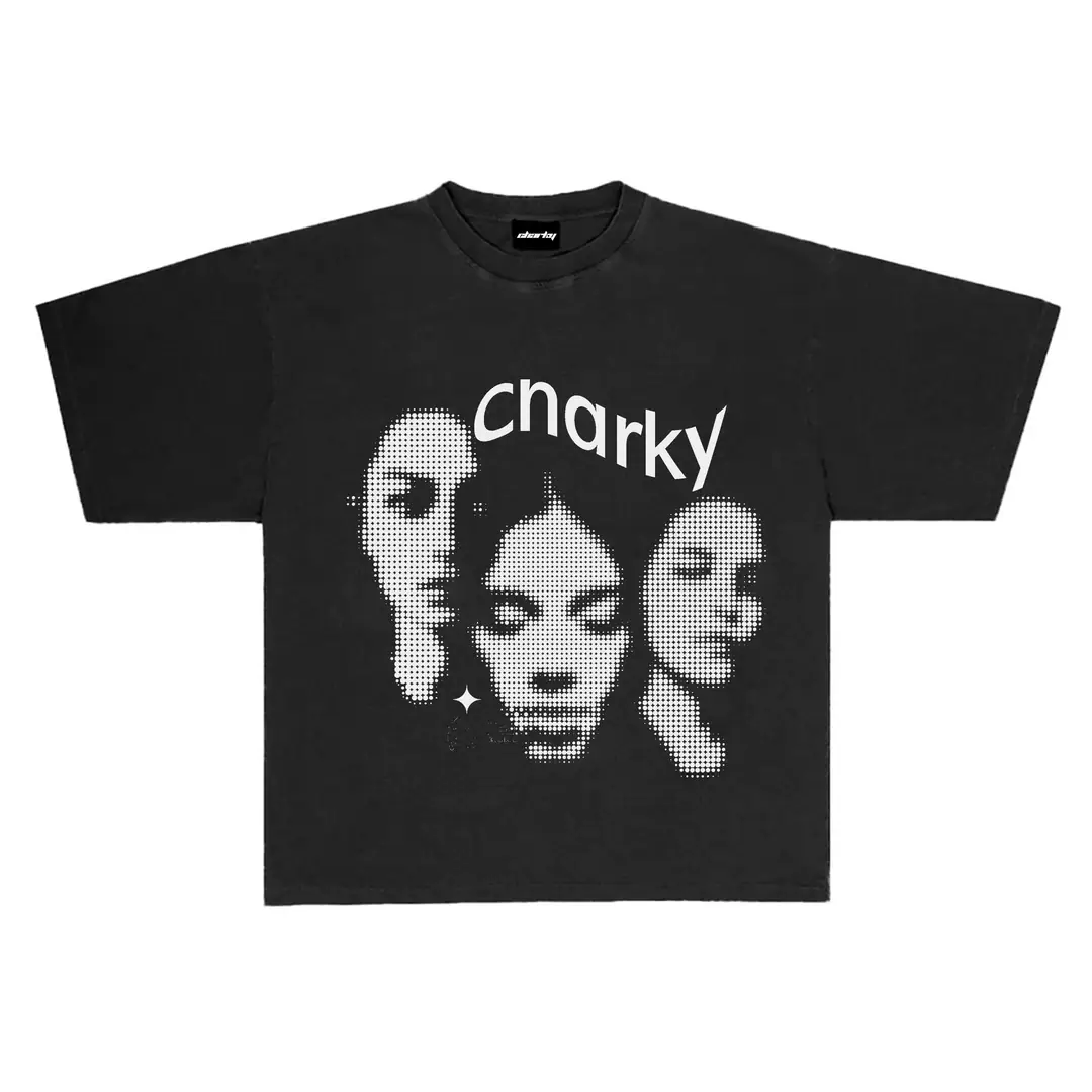 CHARKY BLACK OVERSIZE TEE TS74