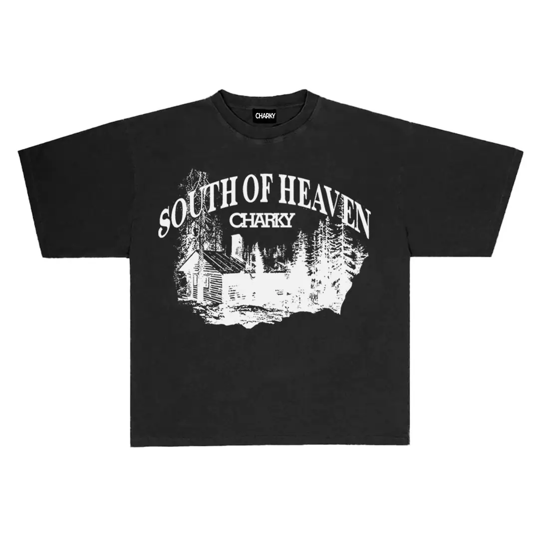 CHARKY BLACK OVERSIZE TEE TS46