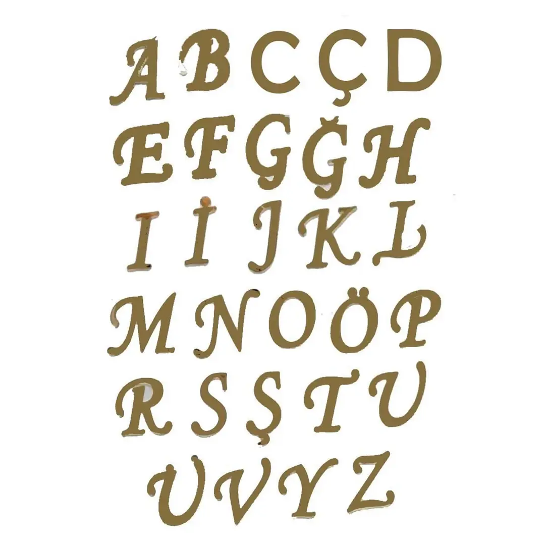 Altın Pleksi Harfler₺ 27+ KDV Dahil Toptan Fiyatıyla