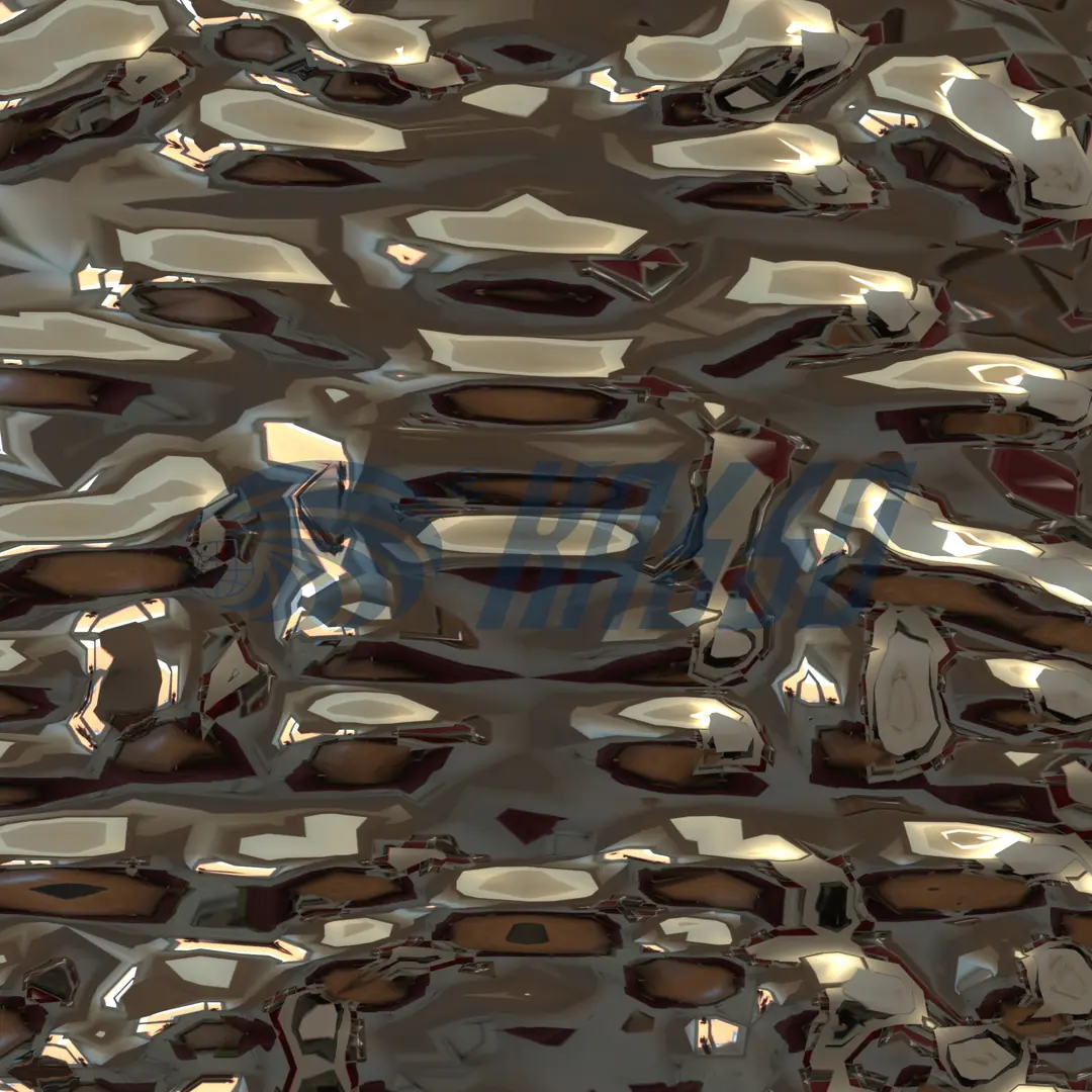 Stainless Steel Water Ripple Rose Gold Colour - Kasso