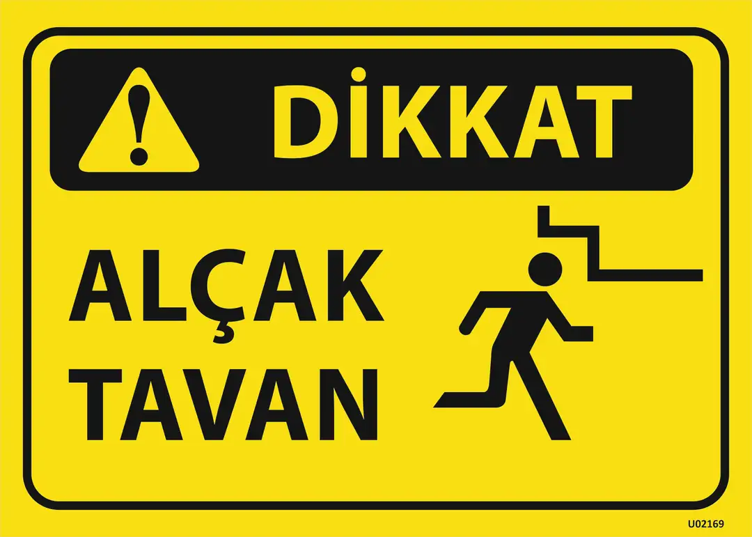 Dikkat Alçak Tavan Levhası 25x35 cm