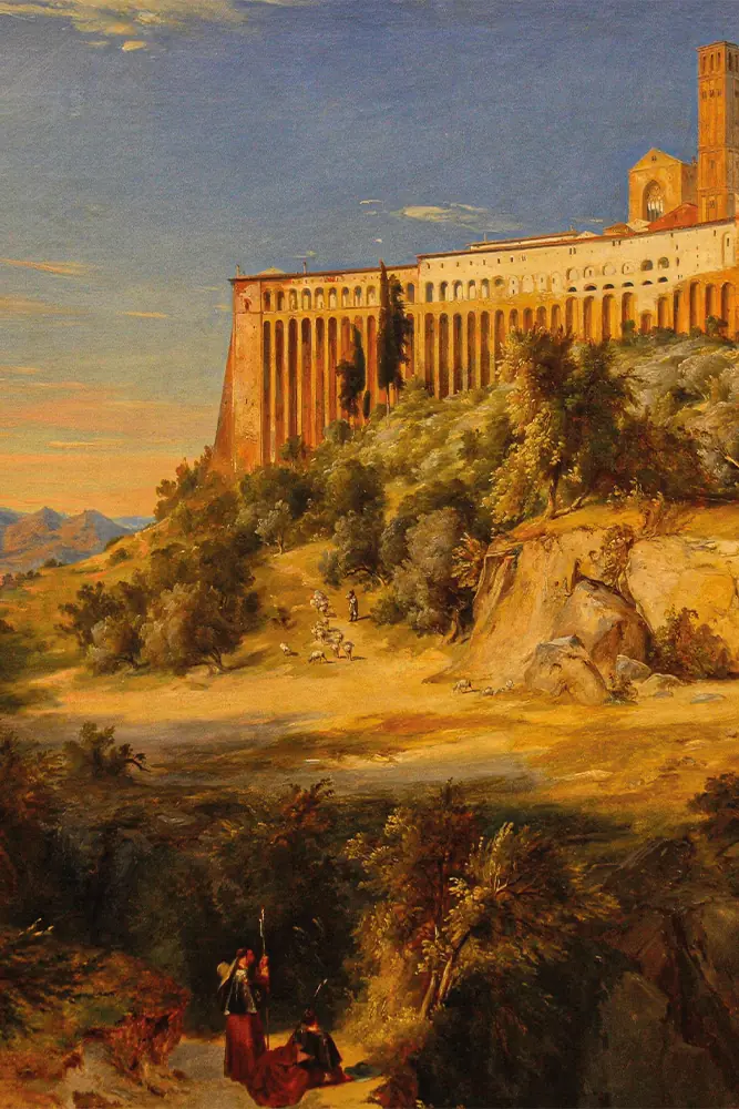 Carl Blechen - Assisi'nin Görünümü Posteri