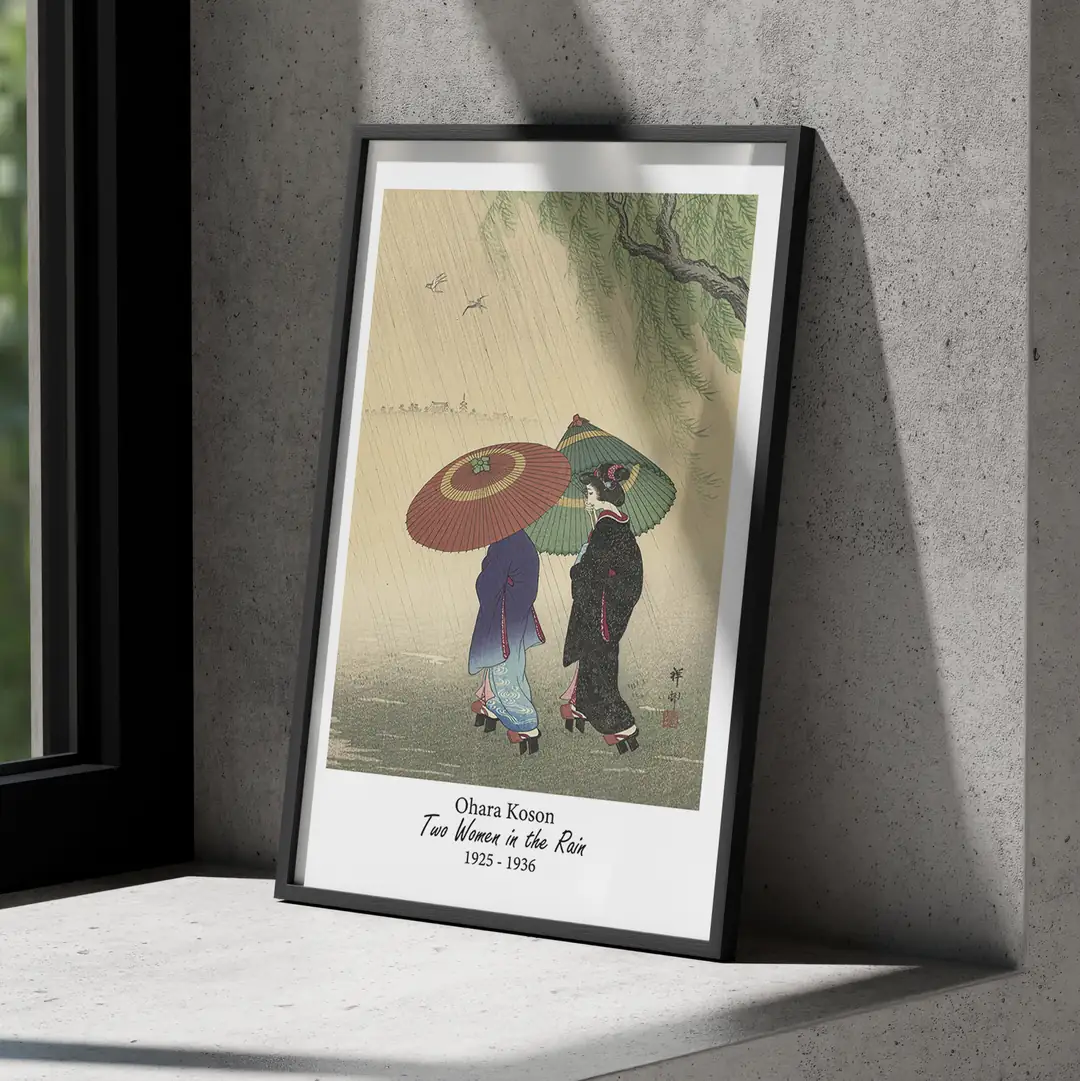 Ohara Koson - Two Women in the Rain Poster