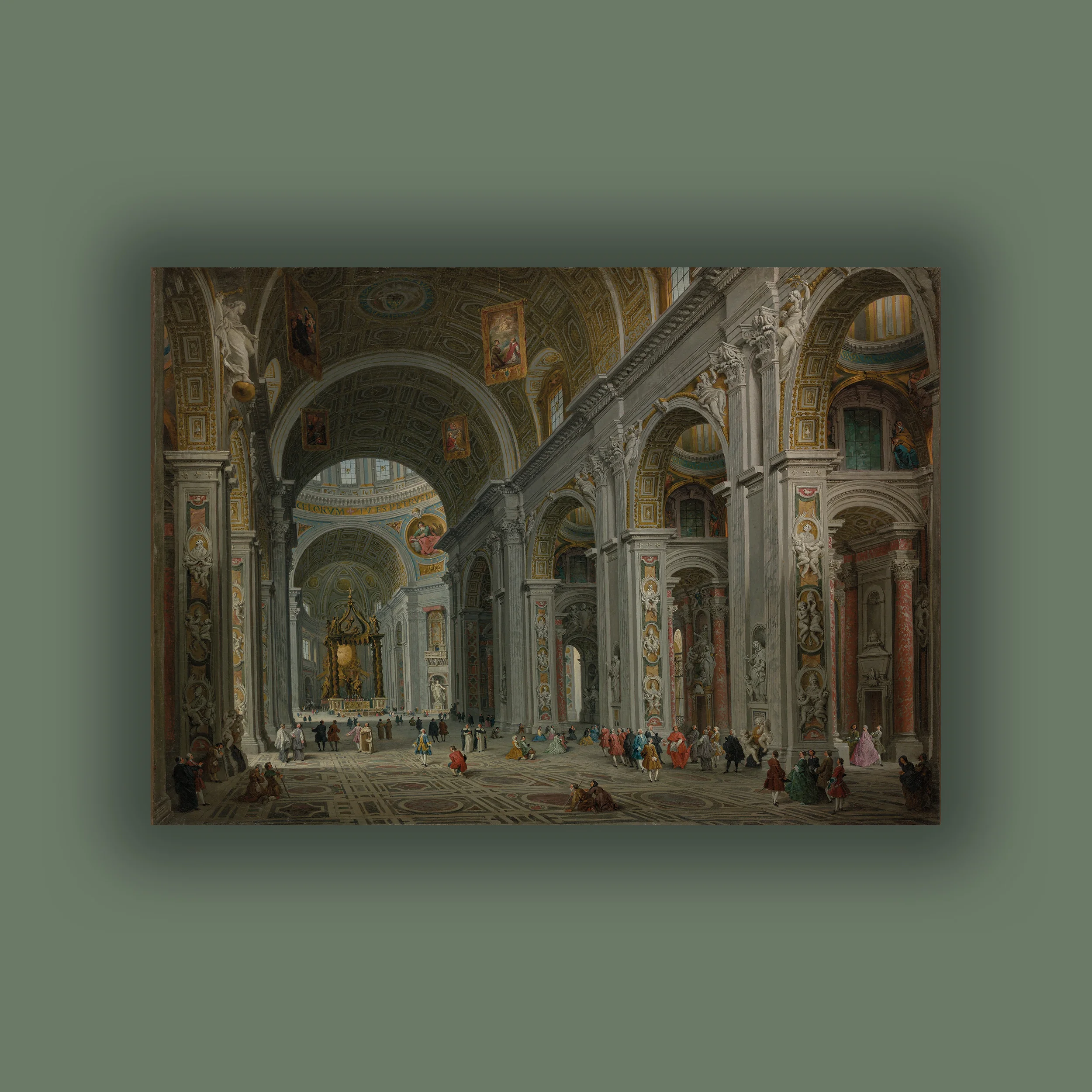 Giovanni Paolo Panini - Aziz Petrus Bazilikası Poster