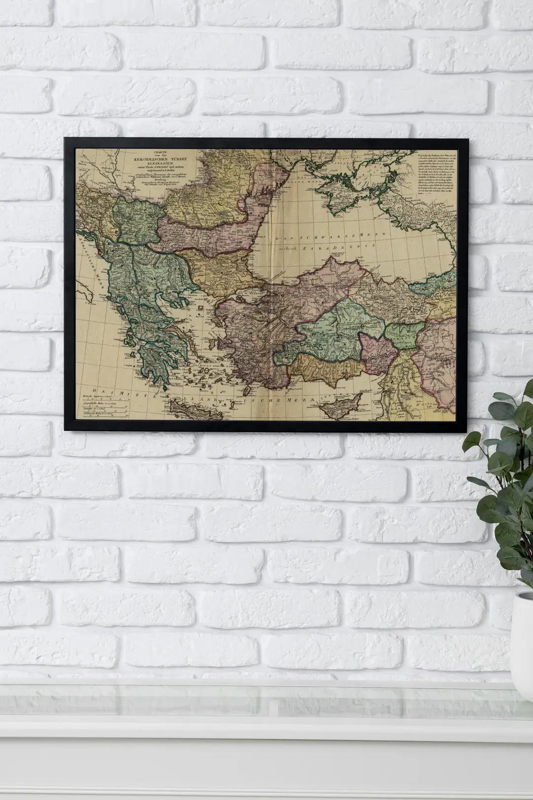 Osmanlı İmparatorluğu Haritası Poster (Konrad Mannert - 19. Yüzyıl)