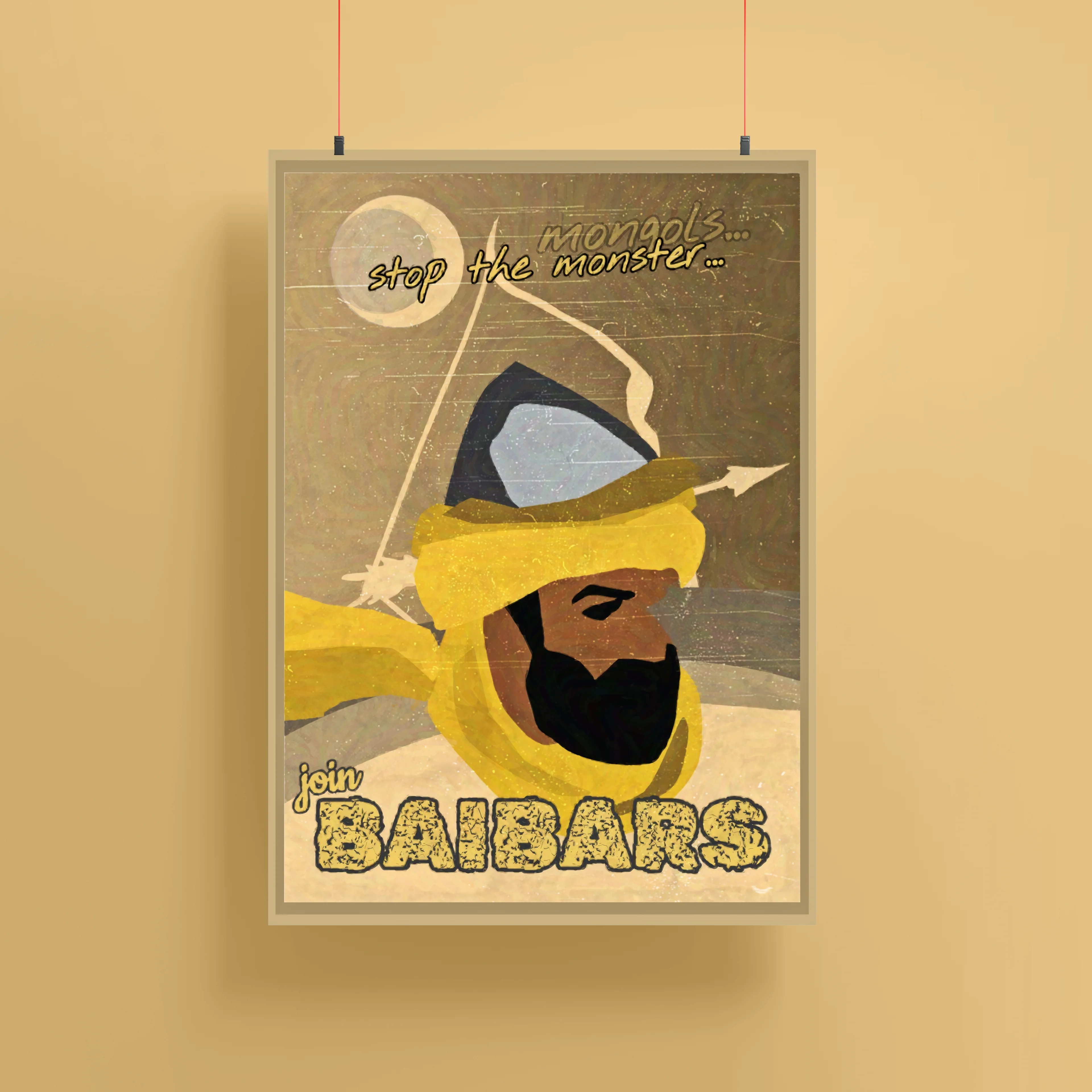 Sultan Baybars Vintage Propaganda Posteri