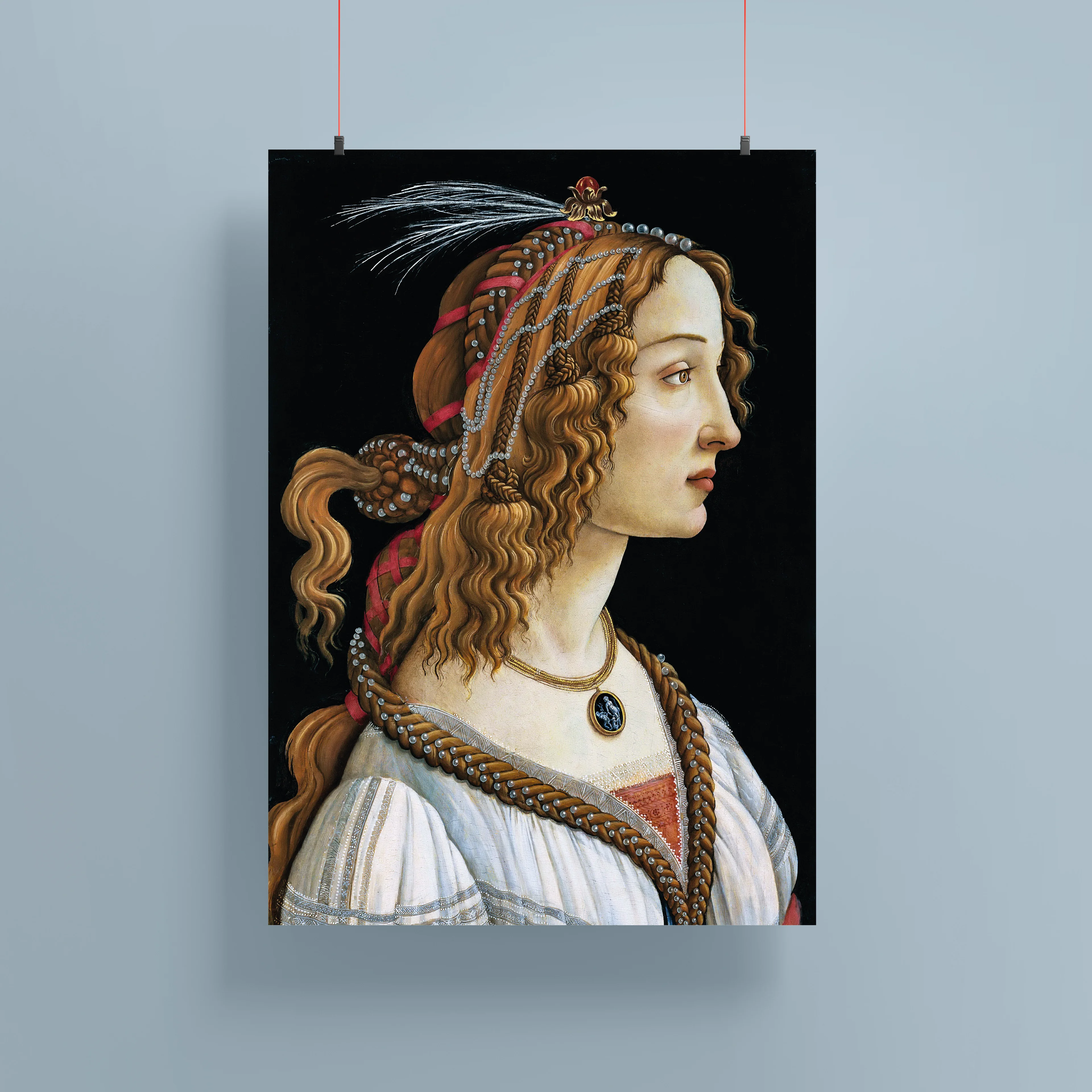 Genç Kadın Portresi Poster (Portrait of a Young Woman) - Sandro Botticelli