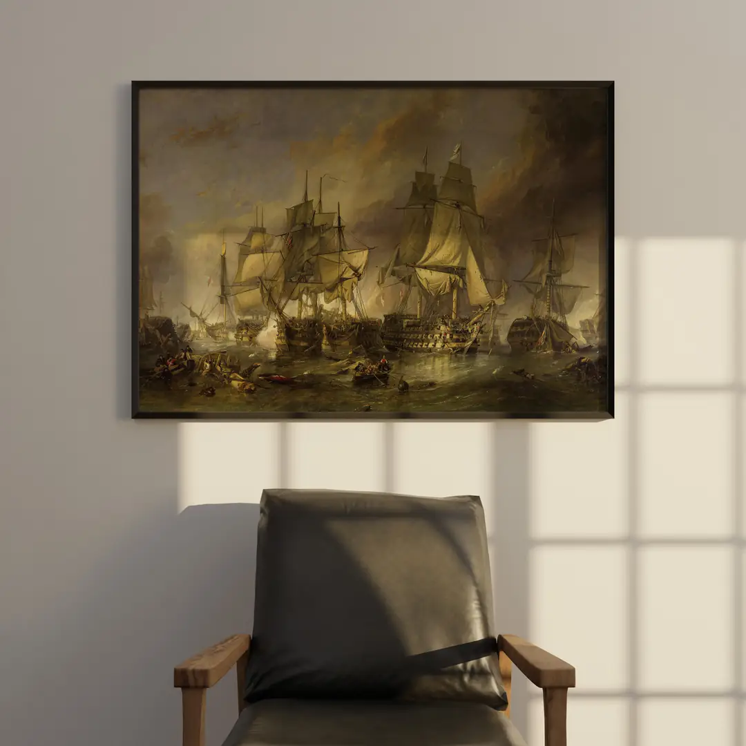 William Clarkson Stanfield - Trafalgar Savaşı Poster