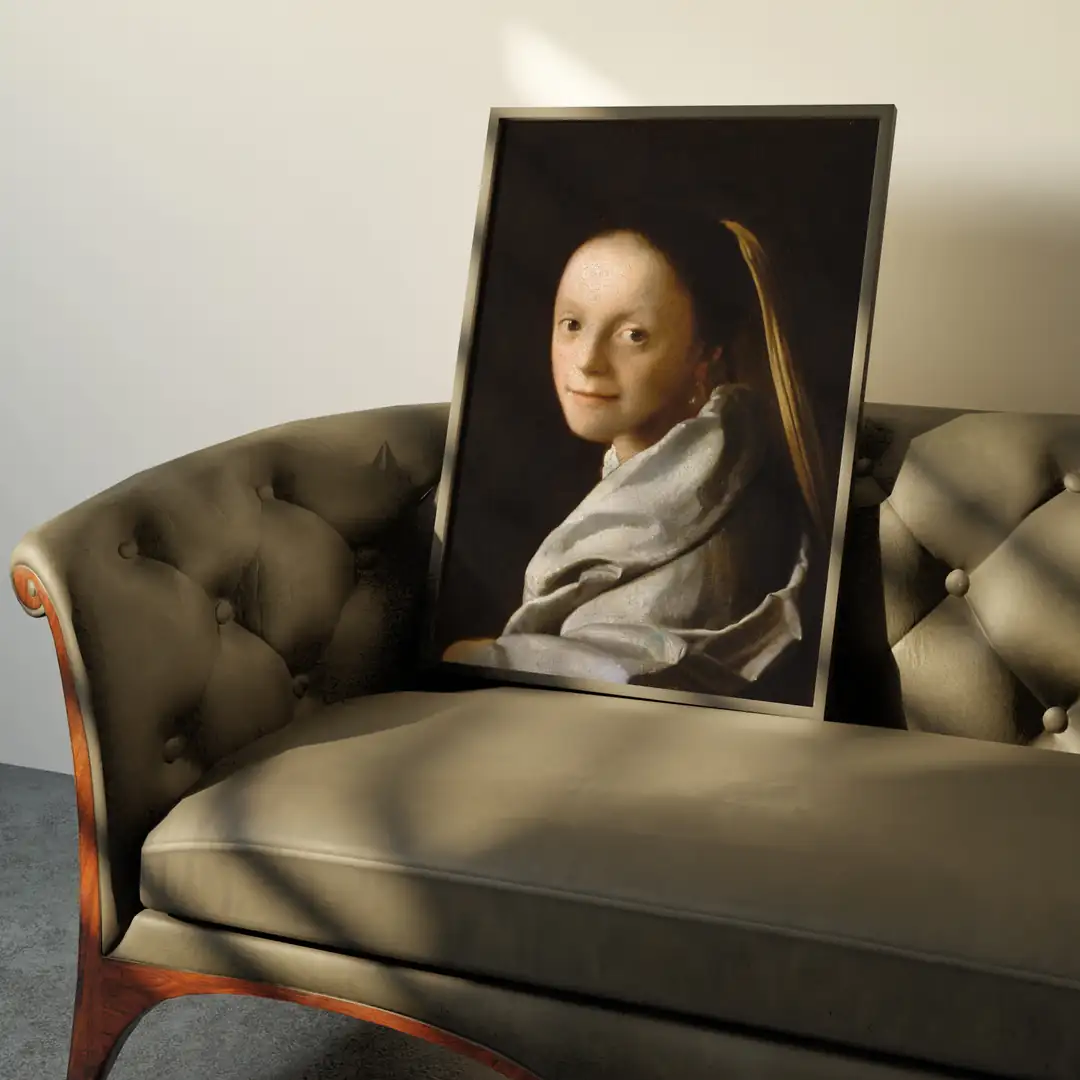 Johannes Vermeer - Genç Bir Kadın Portresi Poster