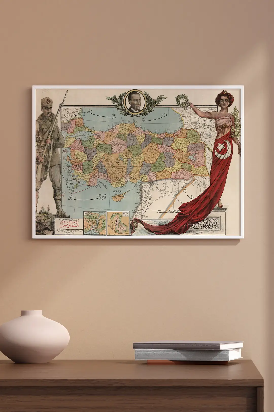 Anavatan 1927 Harita Poster (1927 Türkiye Haritası)