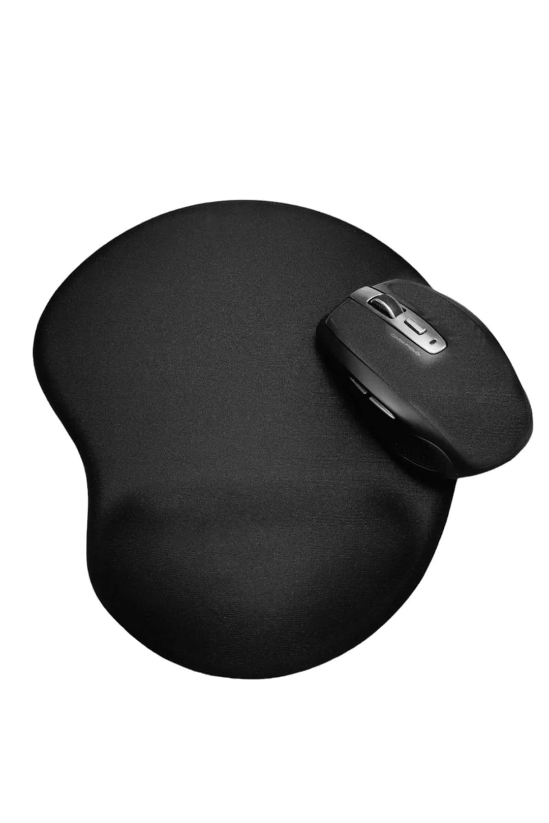 İntech Oval Bilek Destekli Mouse Pad Siyah