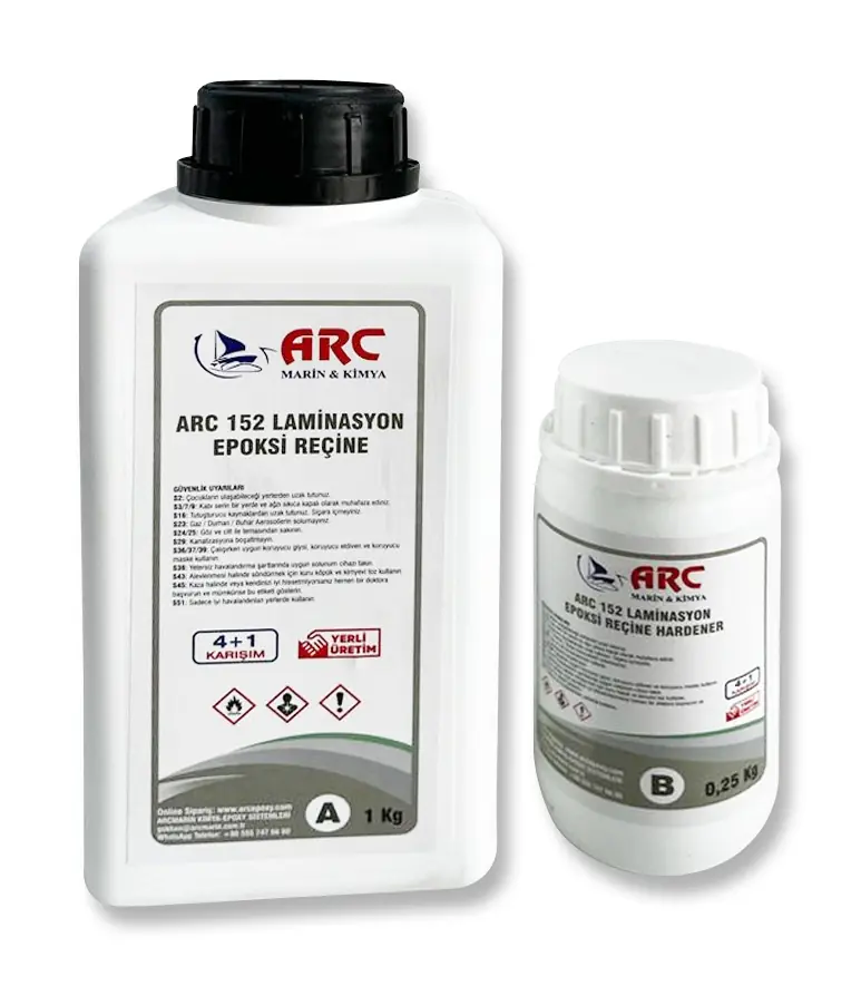 ARC 152 EPOKSI ELYAF LAMINASYON RECINESI 1,25 KG KIT- 5 KG KIT – 25 KG ...