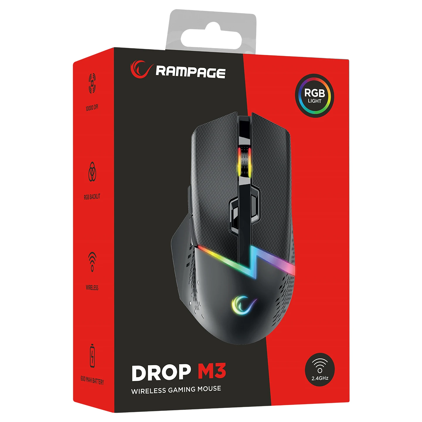 Rampage DROP M3 V2 24000 DPI 3311 Sensor Siyah RGB Şarjlı Kablosuz 80 ...