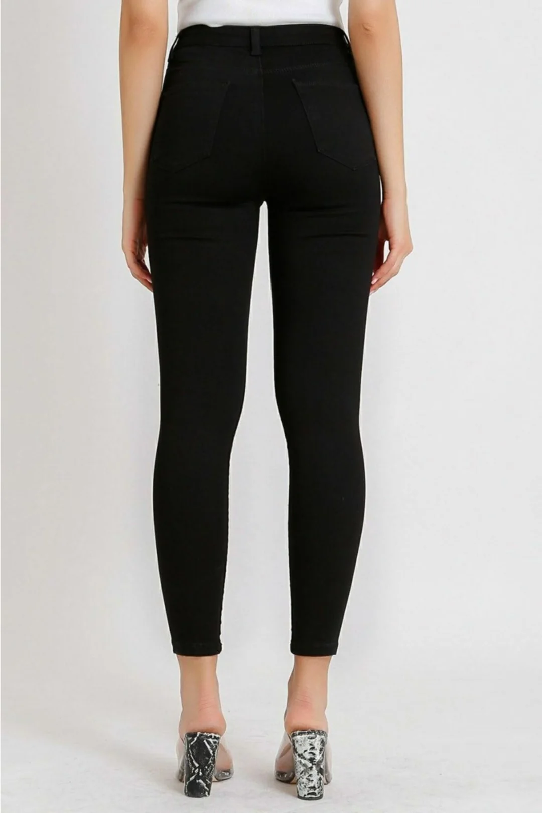 BUCHA JEANS SÜPER SİYAH RENK ATMAZ YÜKSEK BEL ETİKET BUCHA