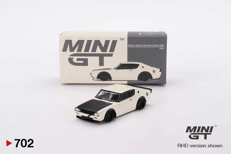 Mini GT 702 Nissan Skyline Kenmeri Liberty Walk White 1/64
