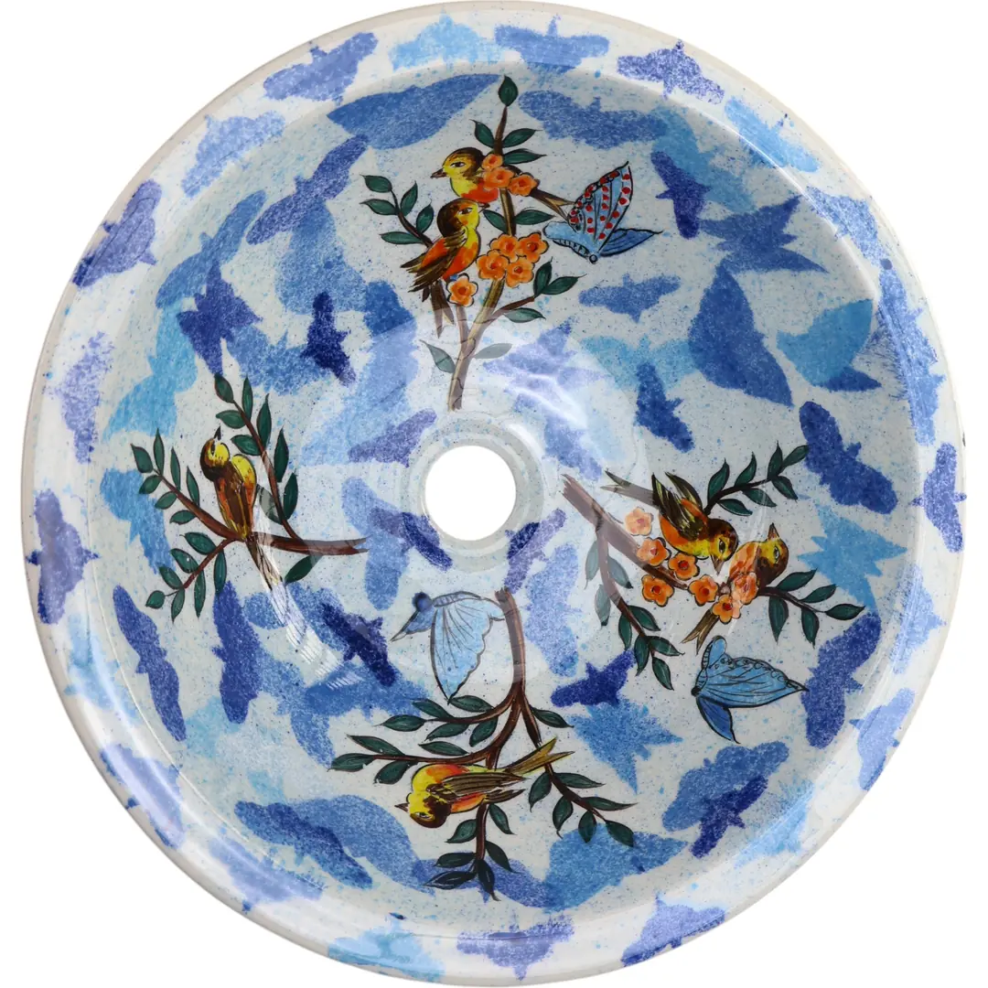 Unique Ceramic Sinks with Birds, Butterflies, and Leaves - Zeem Ceramic