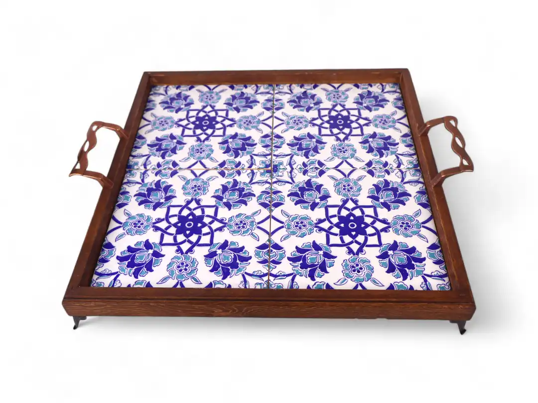 Luxury Wooden Tile Serving Tray | Ideal for Charcuterie & Snacks