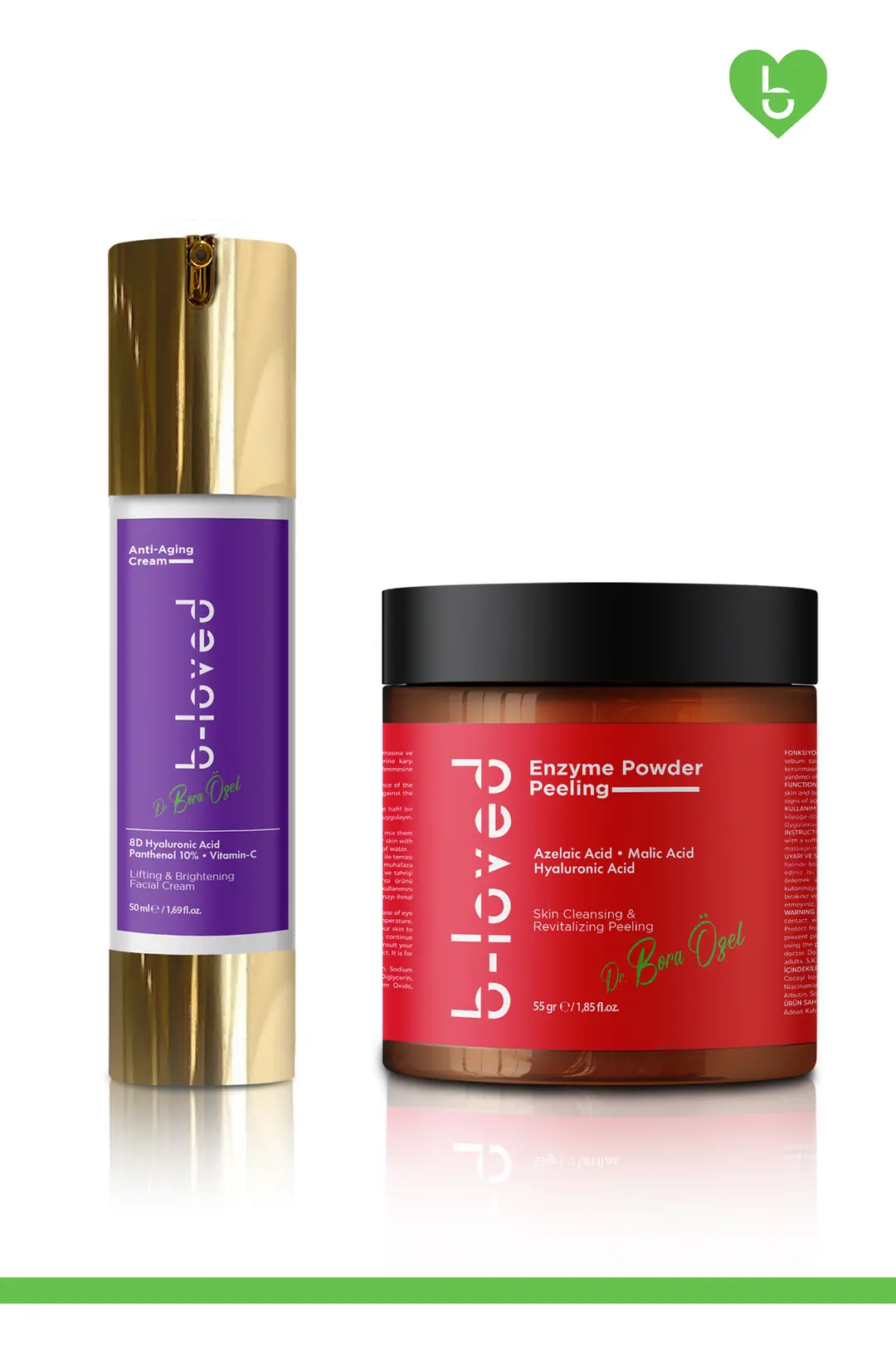 2'li Cilt Bakım Seti 8d Sıkılaştırıcı Yüz Kremi-Malik Asit,Hyaluronik ...