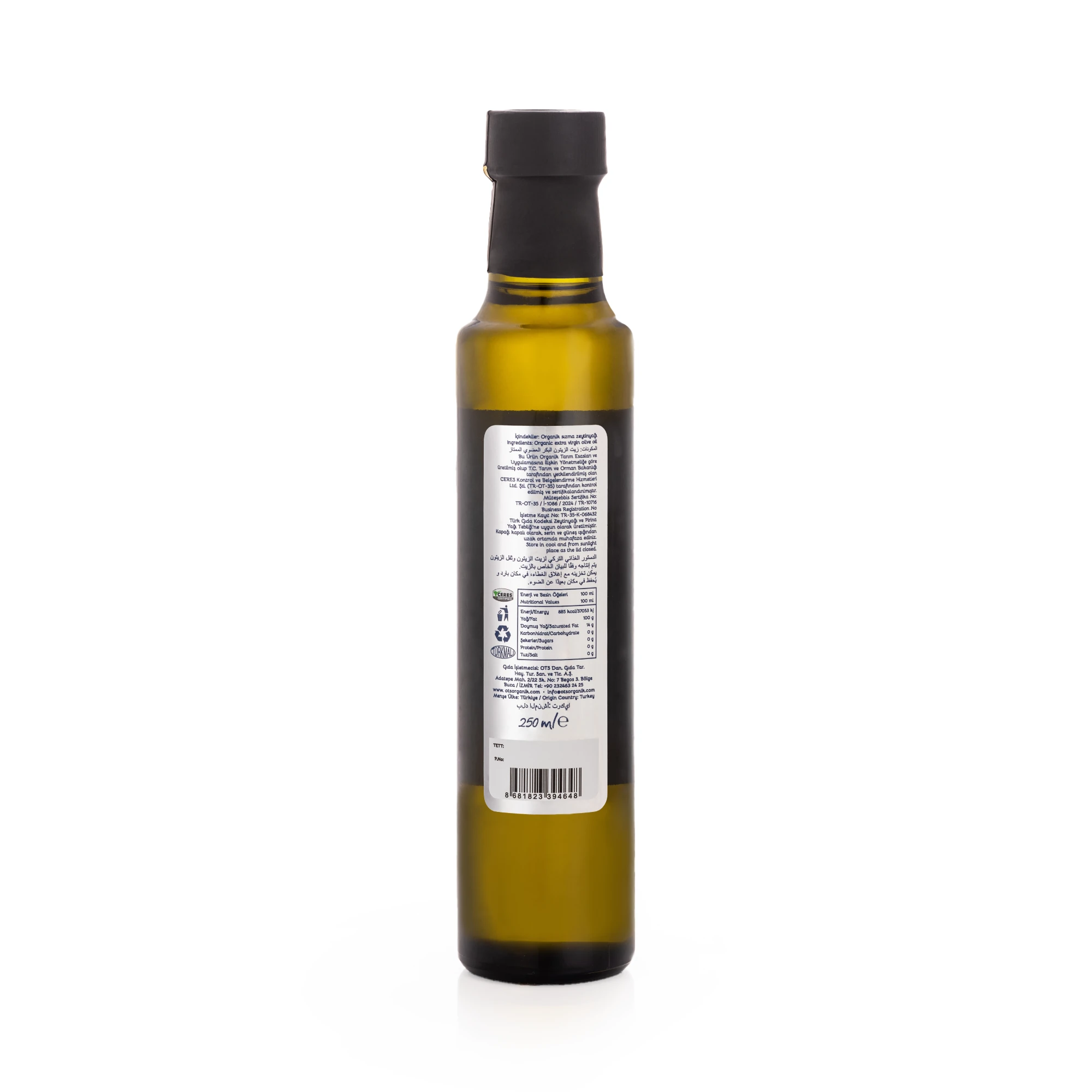 Ots Organik Zeytinyağı 250 ml