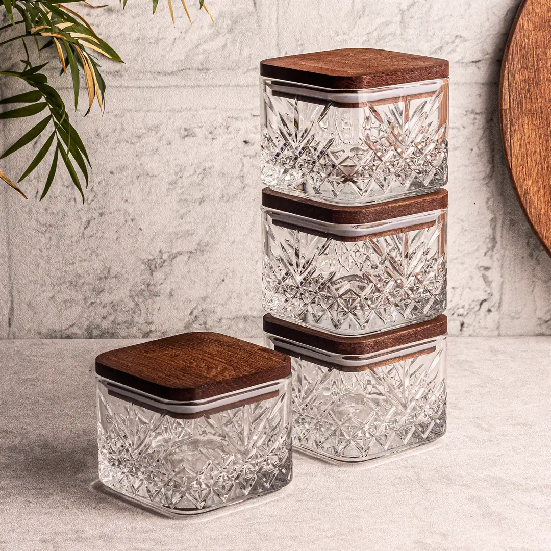 Milla - 4'lü Kare Cam Kahvaltılık