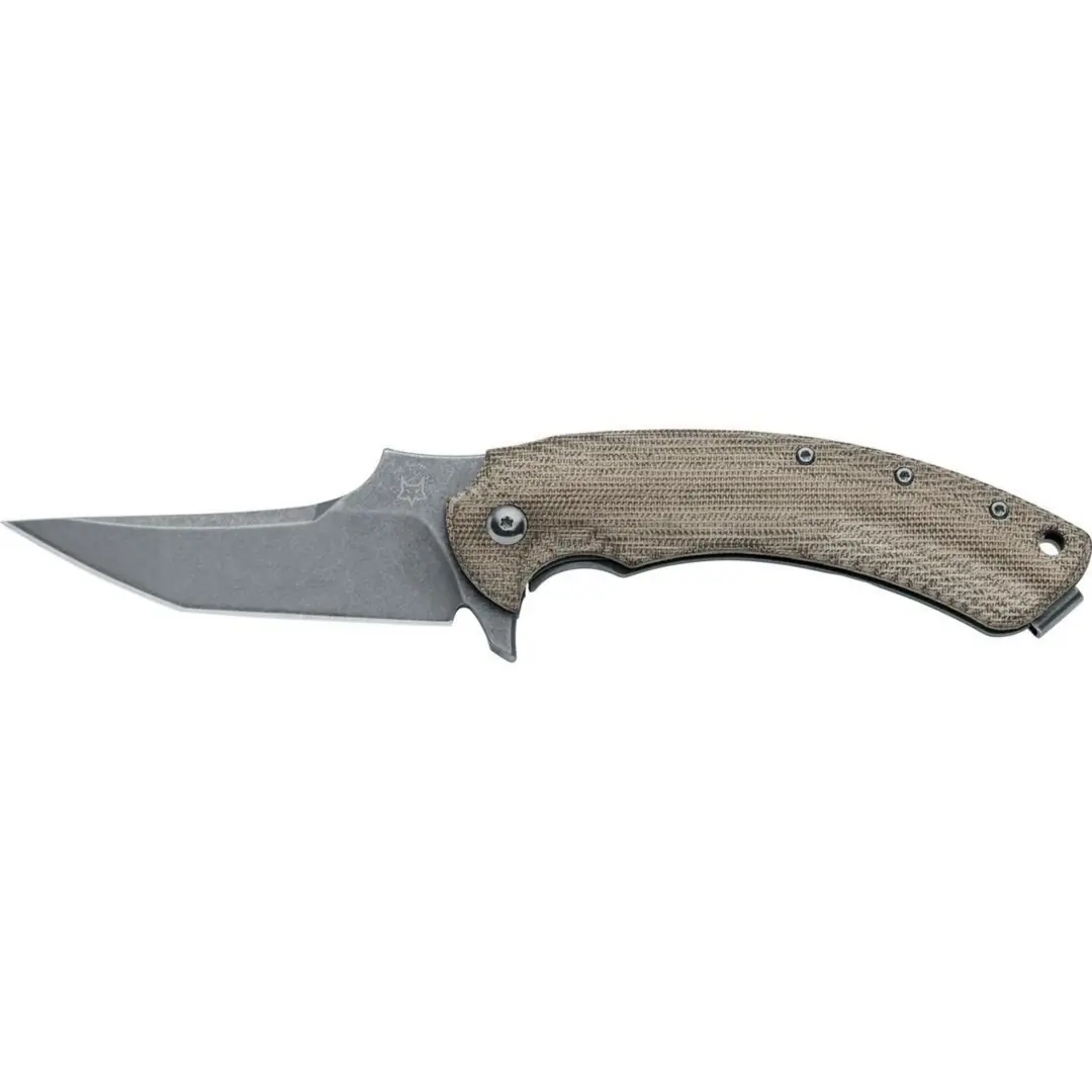Fox Knives Geco N690 Titanium Frame Green Canvas Çakı | Natureland