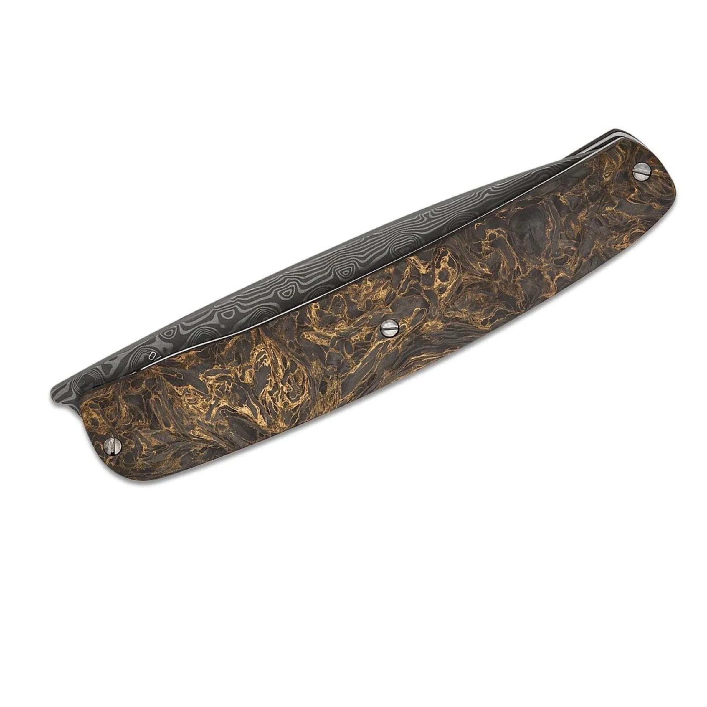 Maserin Mini-Gourmet Damascus Blade Gold Fat Carbon Handle Çakı ...